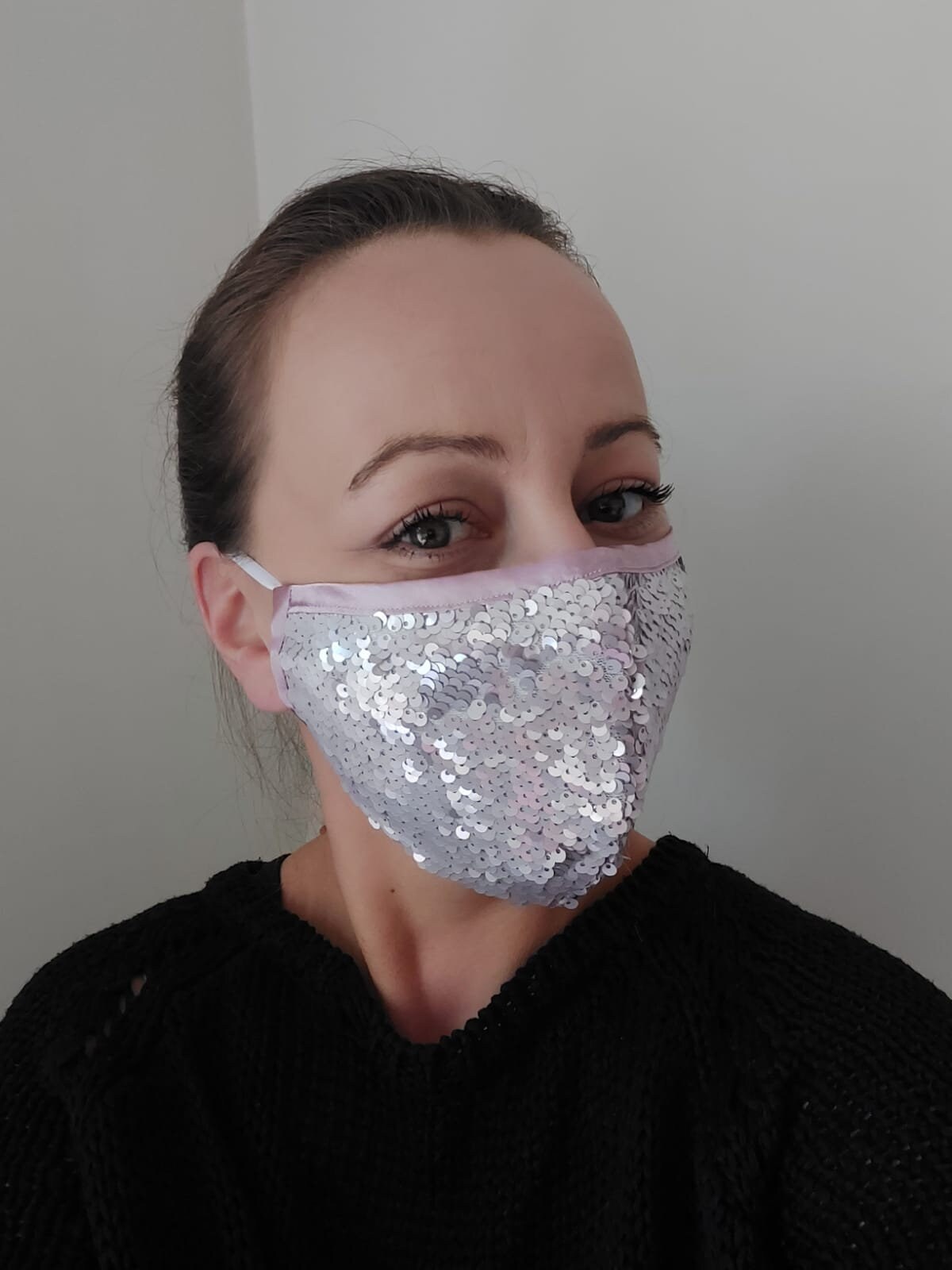 Lilac Sequin Face Mask,bridesmaid Face Mask,handmade Face Mask,glamour ...