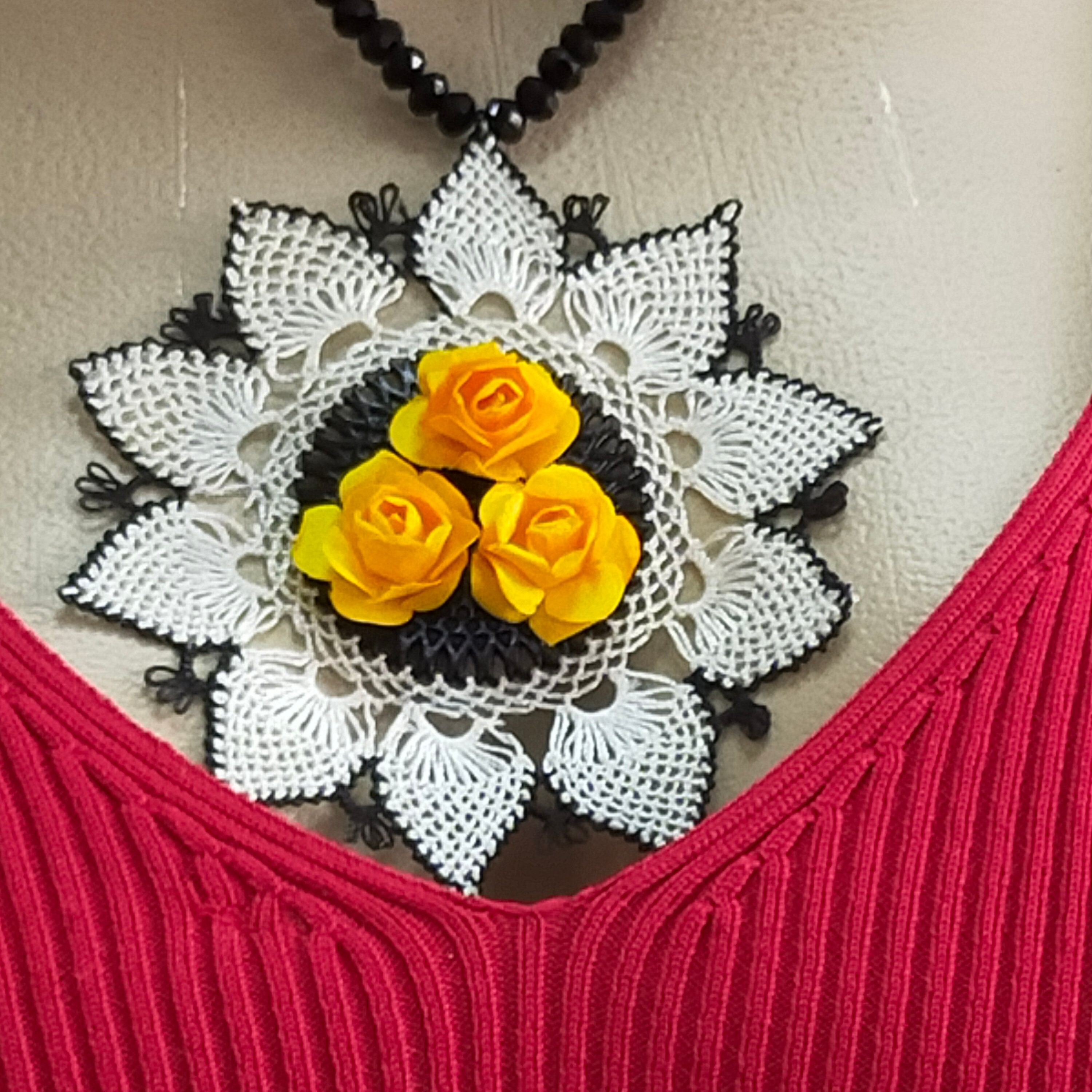 Turkish Necklace,needle Lace Necklace,ethnic Necklace,tribal Necklace ...