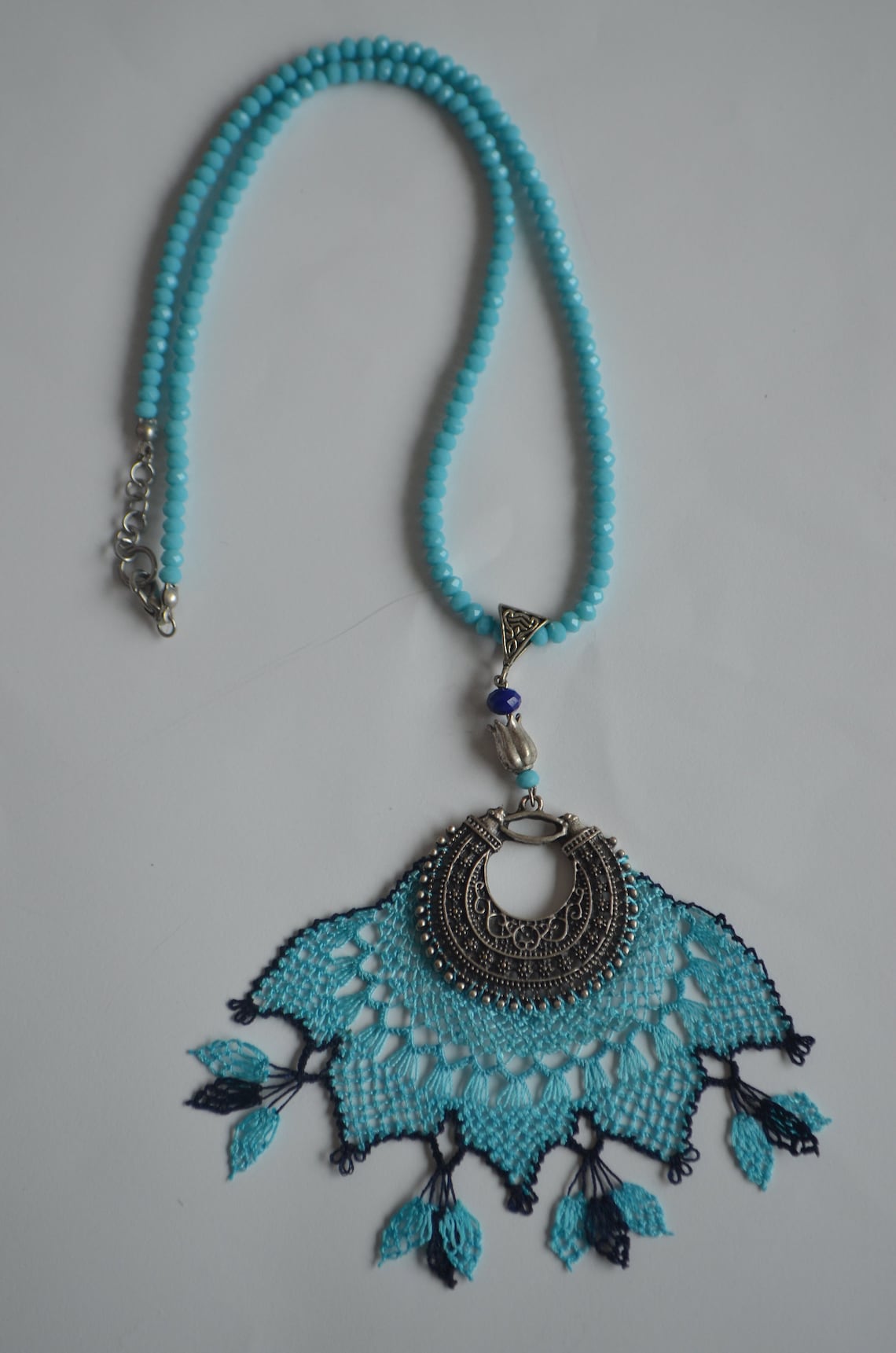 Turquoise Beaded Necklace,turkish Women Necklace,ethnic Necklace ...