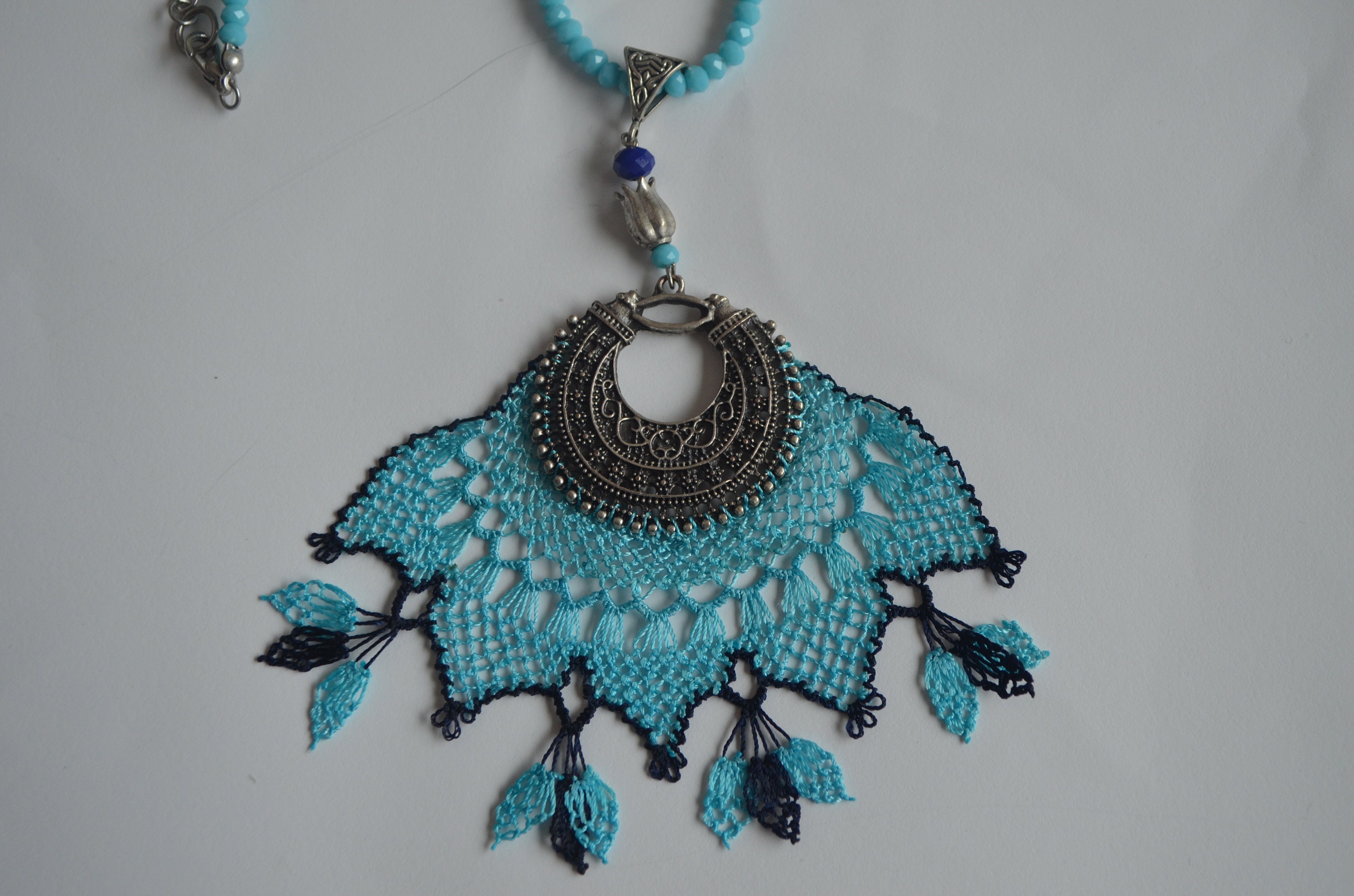 Turquoise Beaded Necklace,turkish Women Necklace,ethnic Necklace ...