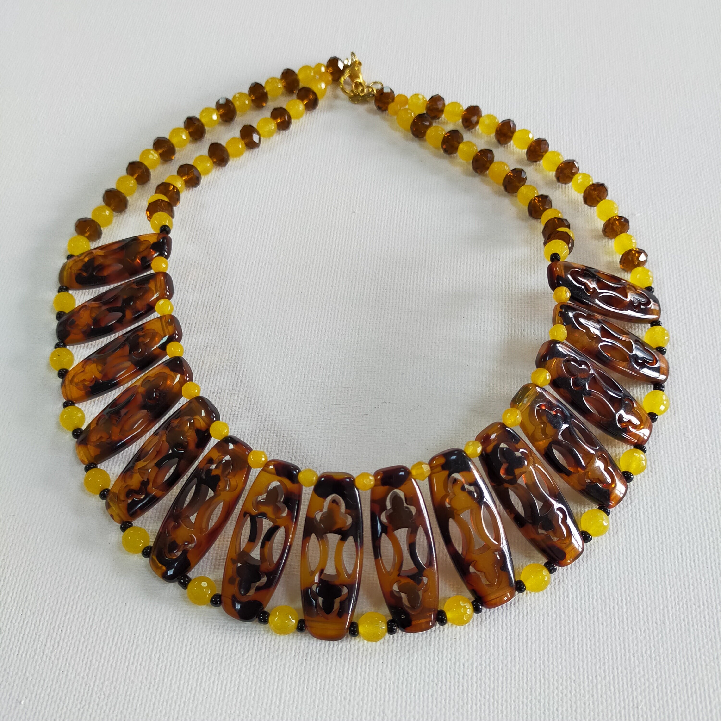 Yellow Beaded Colar Necklaceturkish Women Necklaceethnic - Etsy
