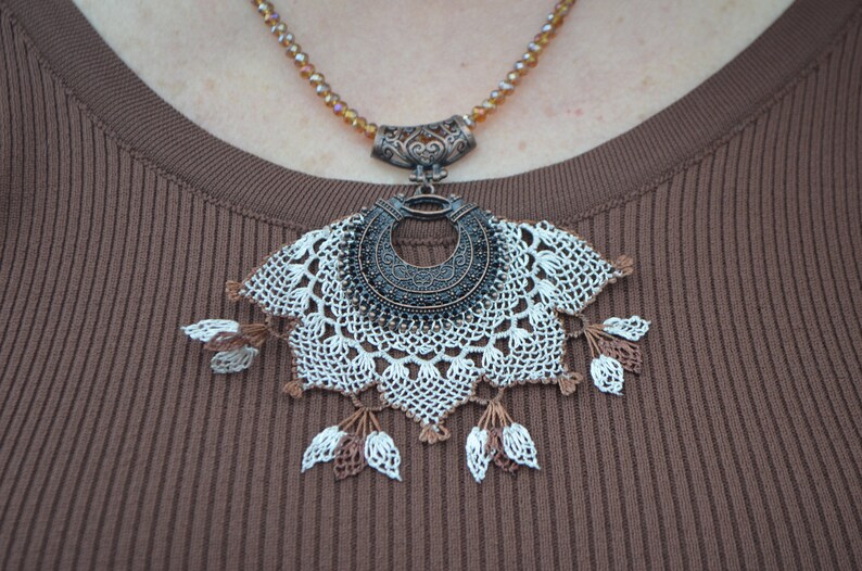 Traditional Needle Lace Necklace,turkish Women Necklace,handmade ...