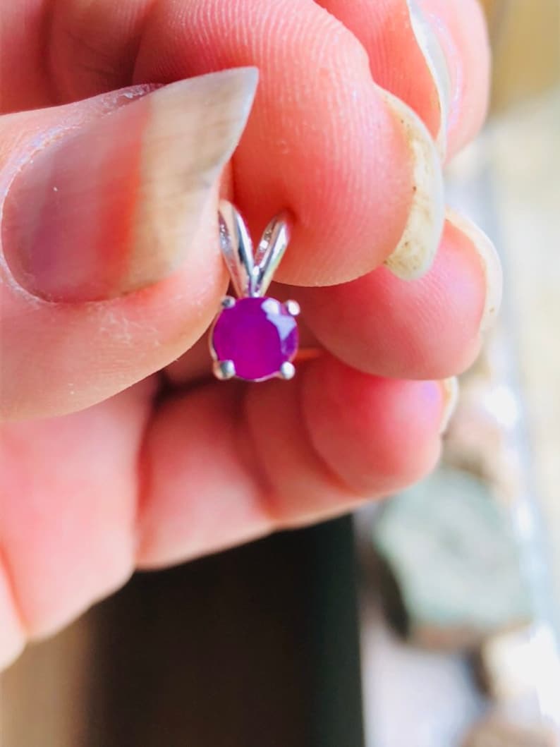 Genuine Rubies in 14kt White Gold - Etsy