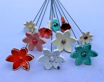 Ceramic flowers | Etsy