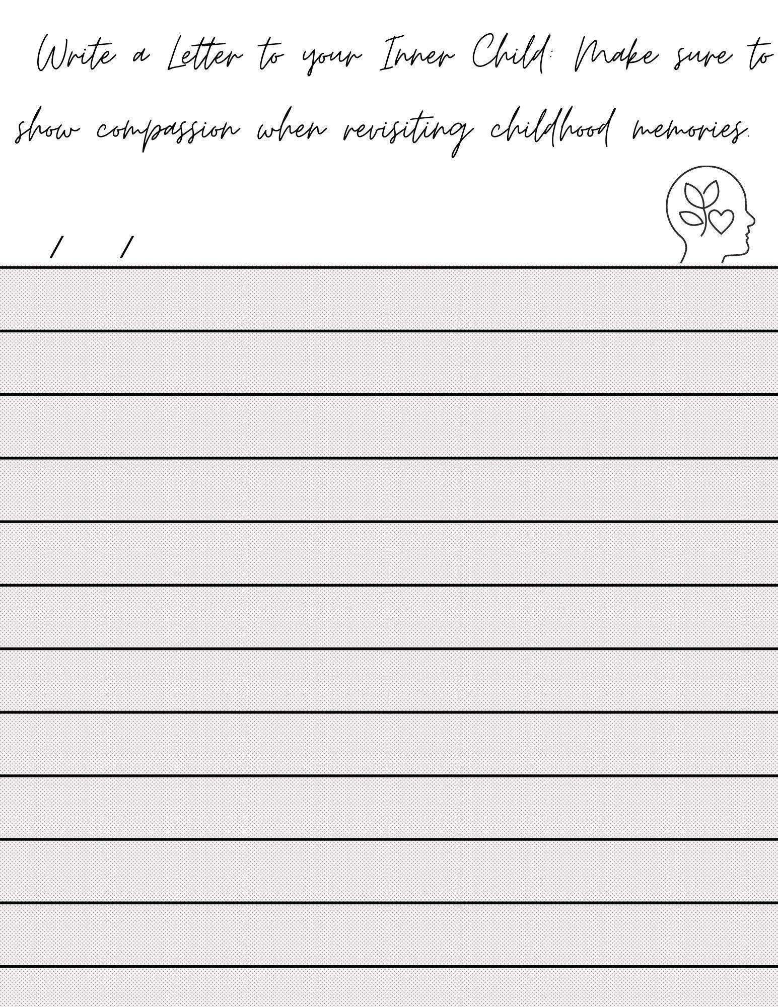 Inner Child Work Journal Prompt Printable Template - Etsy