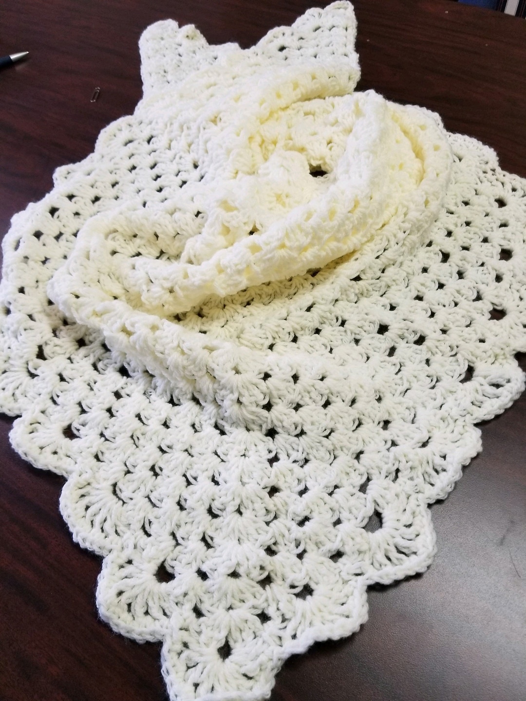 Shawl, Triangular Cape, Handmade, Wedding Shawl, Woman's Wrap, Ivory, 1 ...