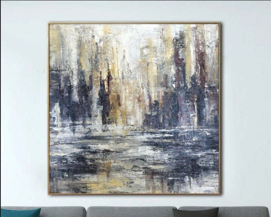 Abstract Brown and Black Oil Painting on Canvas Expressionism Art ...