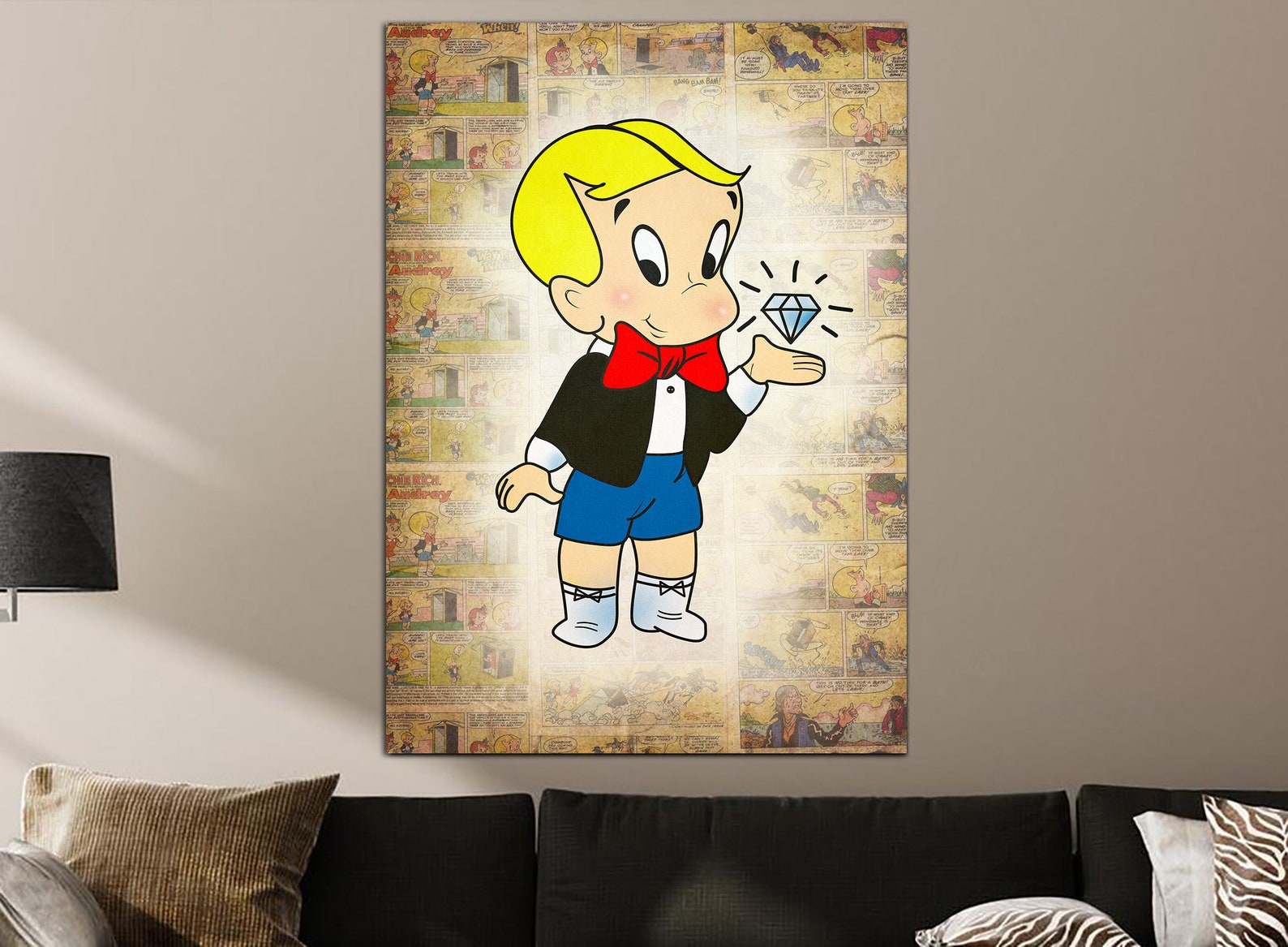 Richie Canvas Print Rich Famous Illustration Art Print | Etsy