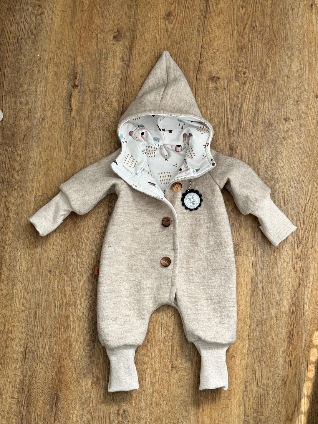 Walk Overall Virgin Wool Beige Natural Walk Suit Gnome Suit Dwarf Suit ...