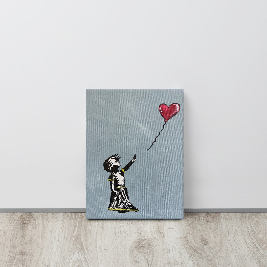 Banksy Street Art Indian Inspired Balloon Girl Canvas Modern - Etsy