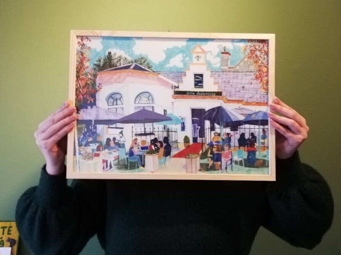 Art Print - Café De Hip on the Brink in Deventer A4/a3/40x60cm/60x90cm ...