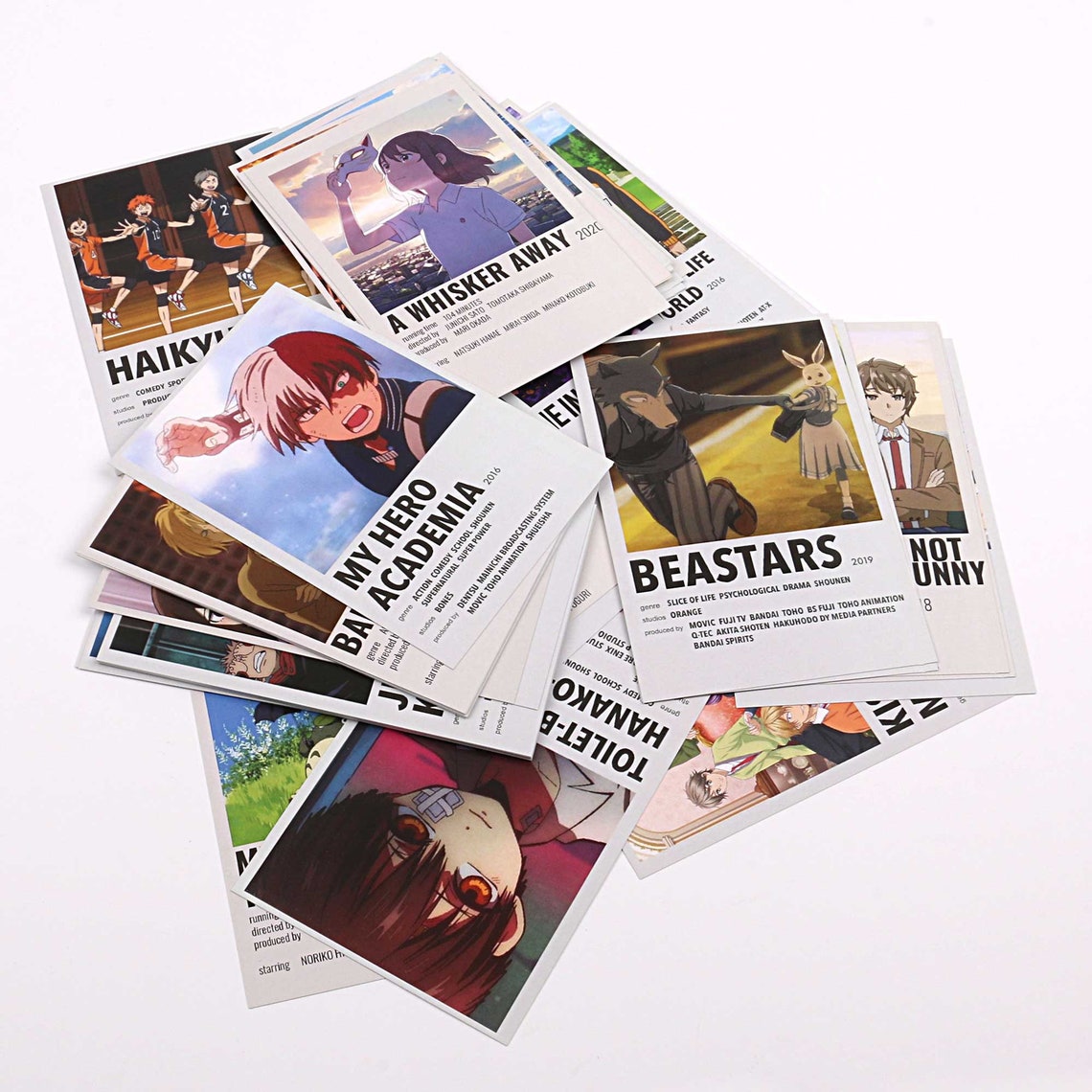 Anime Poster Collage Set Minimalist 60 Pieces Coated Paper - Etsy