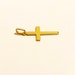 18k Solid Yellow Gold1inchengravable Cross, Smooth Finishing Solid Gold ...