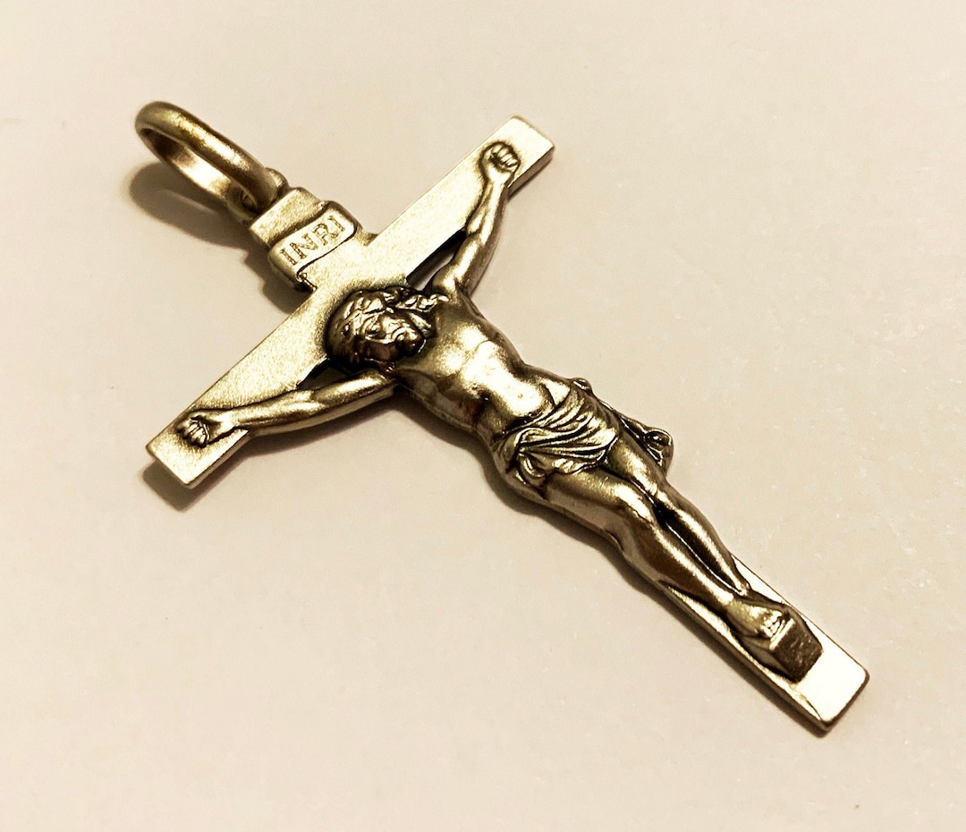 Solid Sterling Silver(2"inch)crucifix Cross, Classic Large Work of Art ...