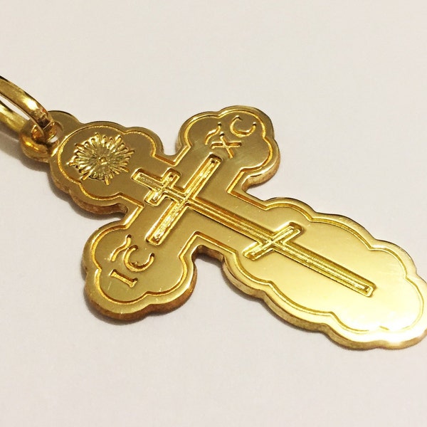 Large 14k Gold Cross - Etsy