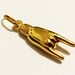 18k Yellow Gold Lucky Winner Sign Pendant(0.75" and 1.1"inch Length ...
