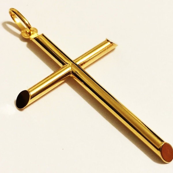 18k Gold Cross - Etsy