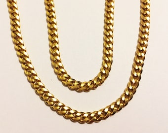 14k Hollow Gold Chain - Etsy