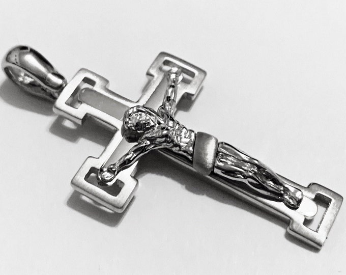 Solid Sterling Silver2inchcrucifix Cross - Etsy