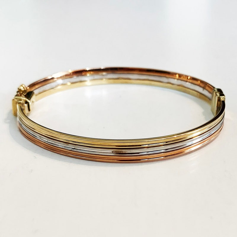 Solid Gold Bangle - Etsy