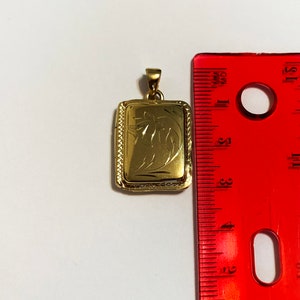 10k Solid Yellow Gold1inchfloral Italian Locket - Etsy