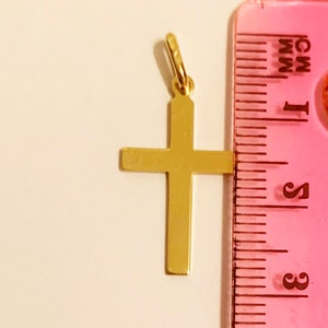 18k Solid Yellow Gold1inchengravable Cross, Smooth Finishing Solid Gold ...