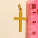 18k Solid Yellow Gold1inchengravable Cross, Smooth Finishing Solid Gold ...
