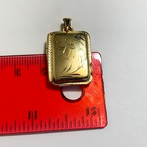 10k Solid Yellow Gold1inchfloral Italian Locket - Etsy