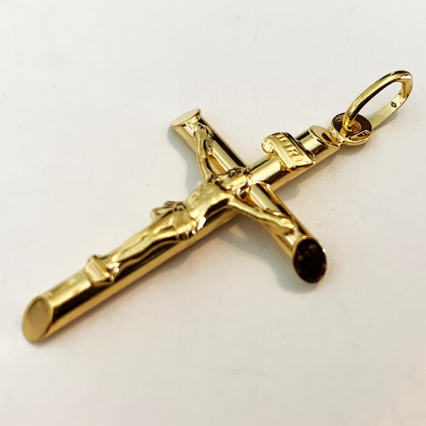 18k Gold Cross - Etsy