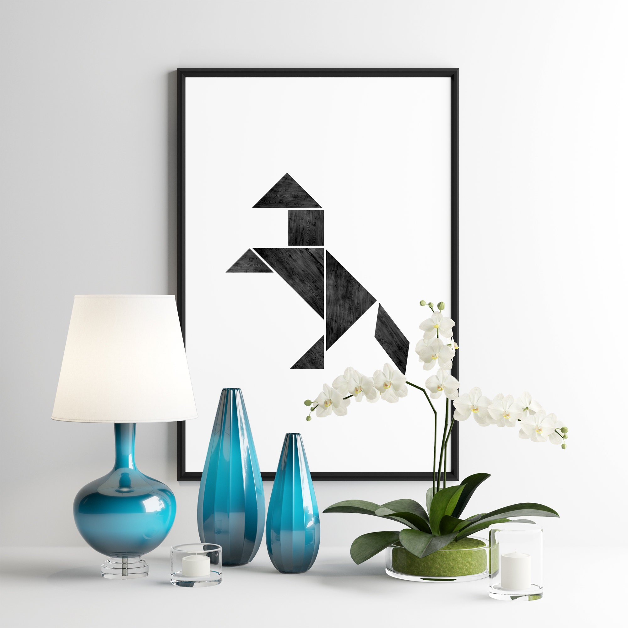 Horse Tangram Poster, Animal Posters, Digital Poster, Digital Posters ...