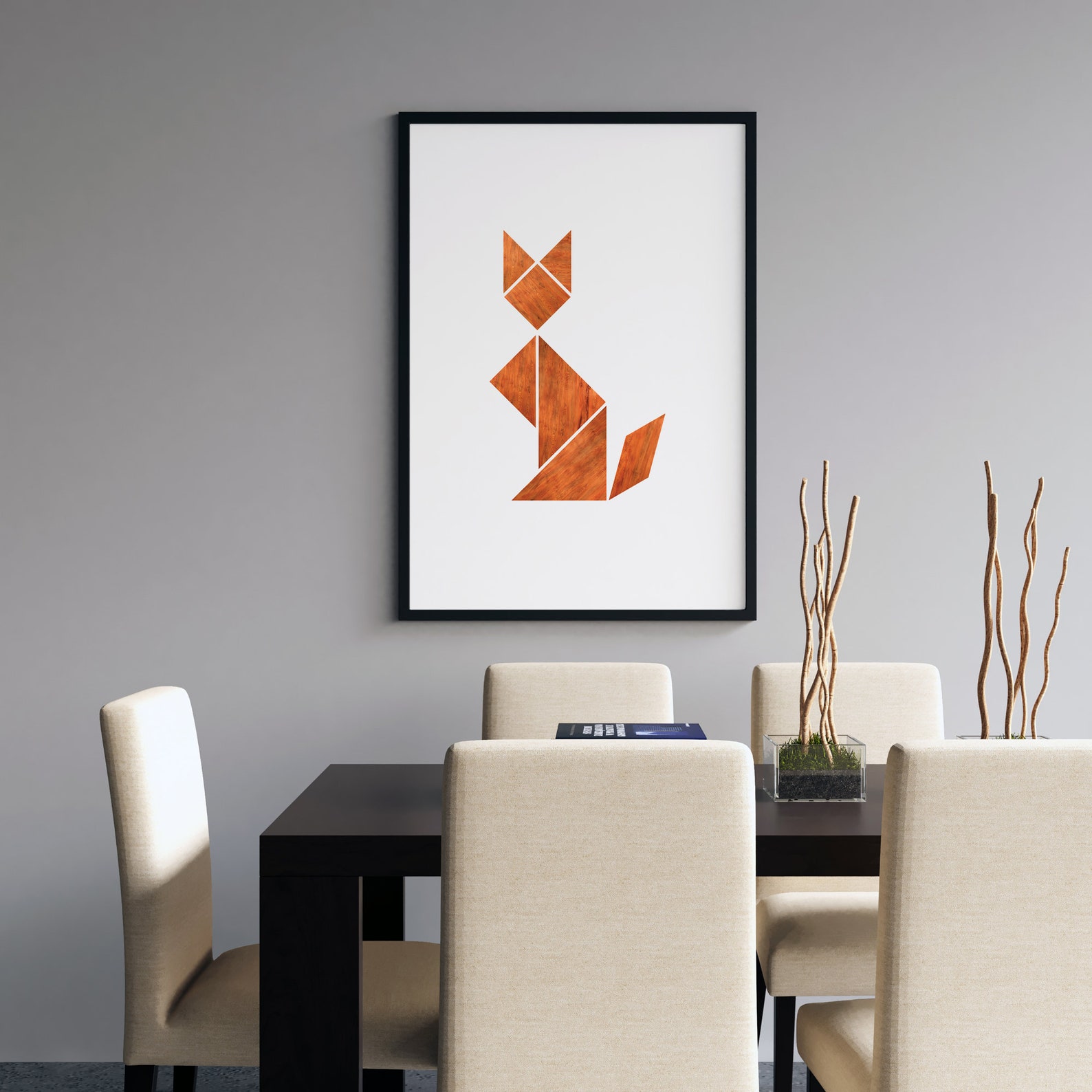 Cat Tangram Poster, Animal Posters, Digital Poster, Digital Posters ...