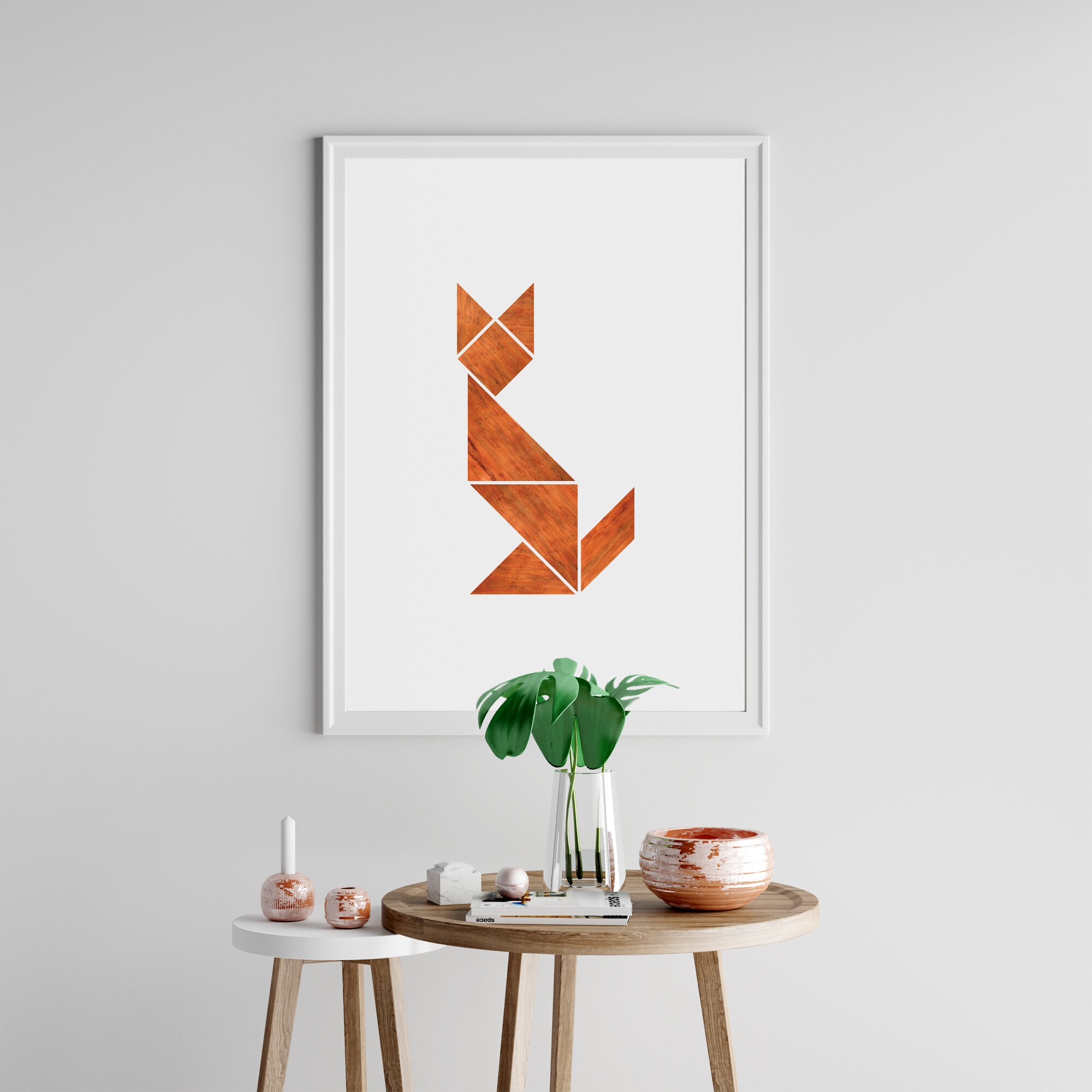 Cat Tangram Poster, Animal Posters, Digital Poster, Digital Posters ...
