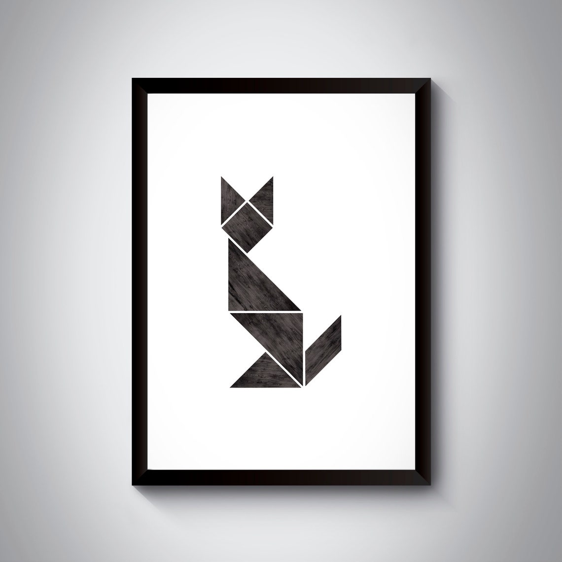 Cat Tangram Poster, Animal Posters, Digital Poster, Digital Posters ...