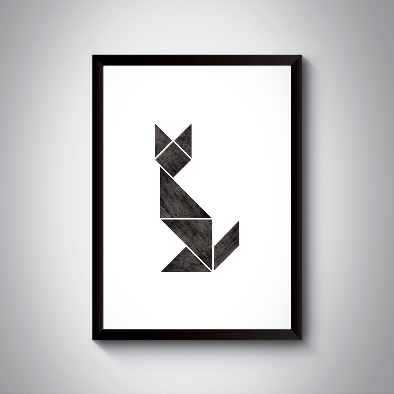 Cat Tangram Poster, Animal Posters, Digital Poster, Digital Posters ...