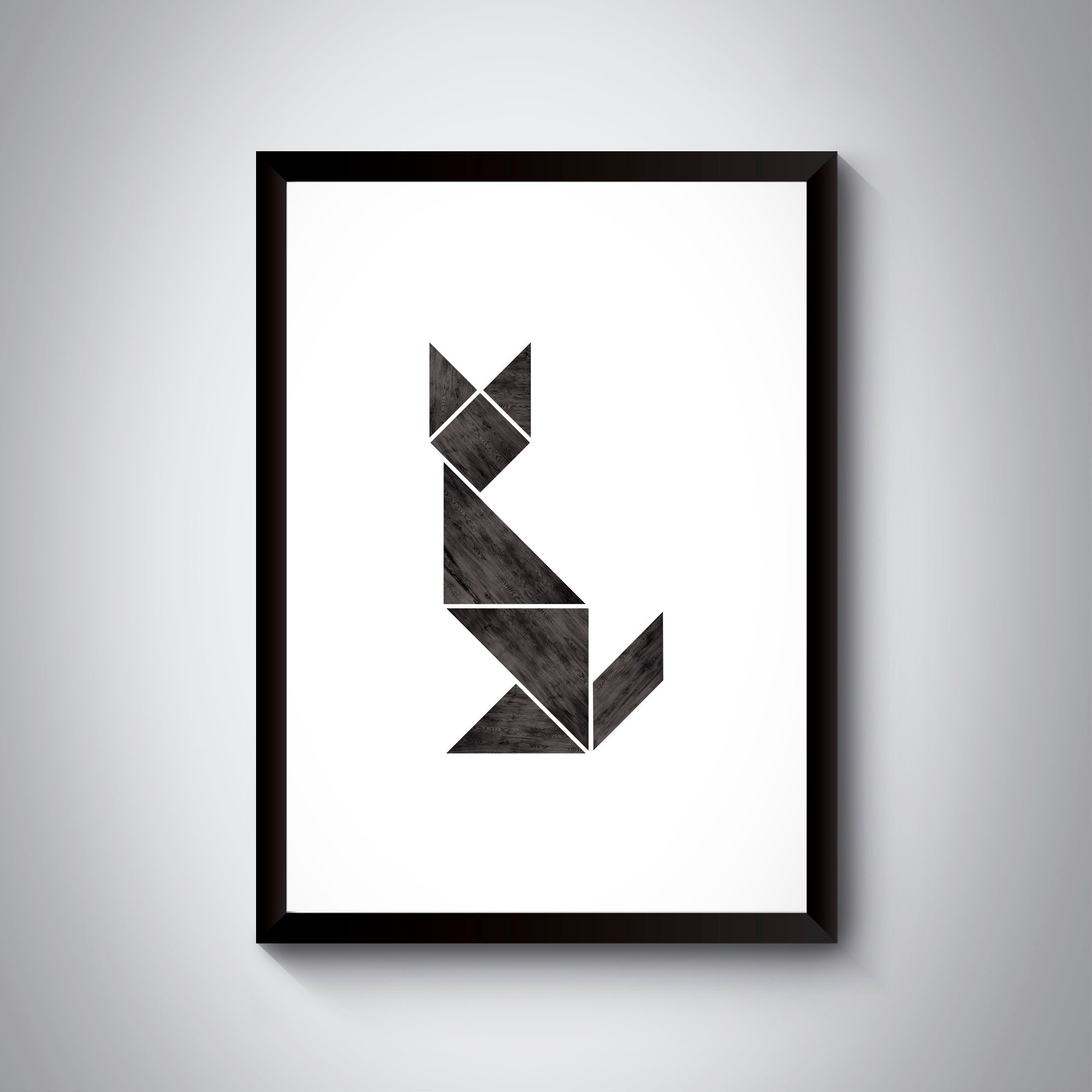 Cat Tangram Poster, Animal Posters, Digital Poster, Digital Posters ...