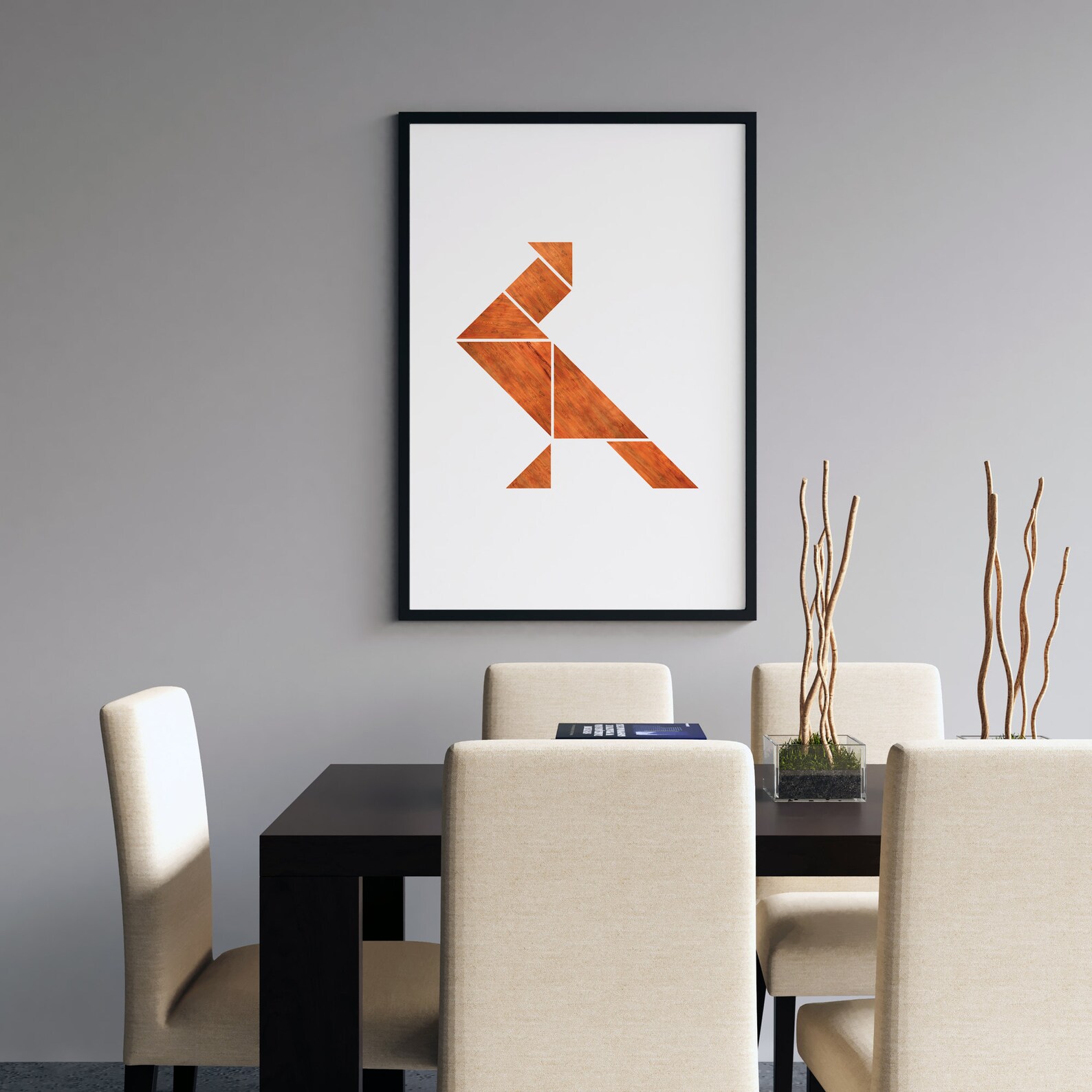 Pigeon Tangram Poster, Animal Posters, Digital Poster, Digital Posters ...