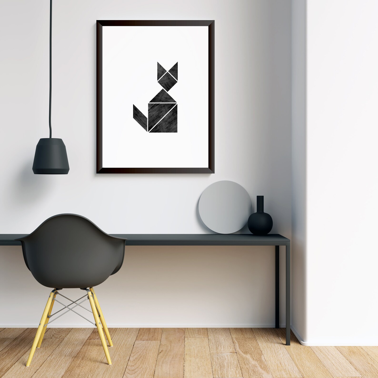 Cat Tangram Poster, Animal Posters, Digital Poster, Digital Posters ...