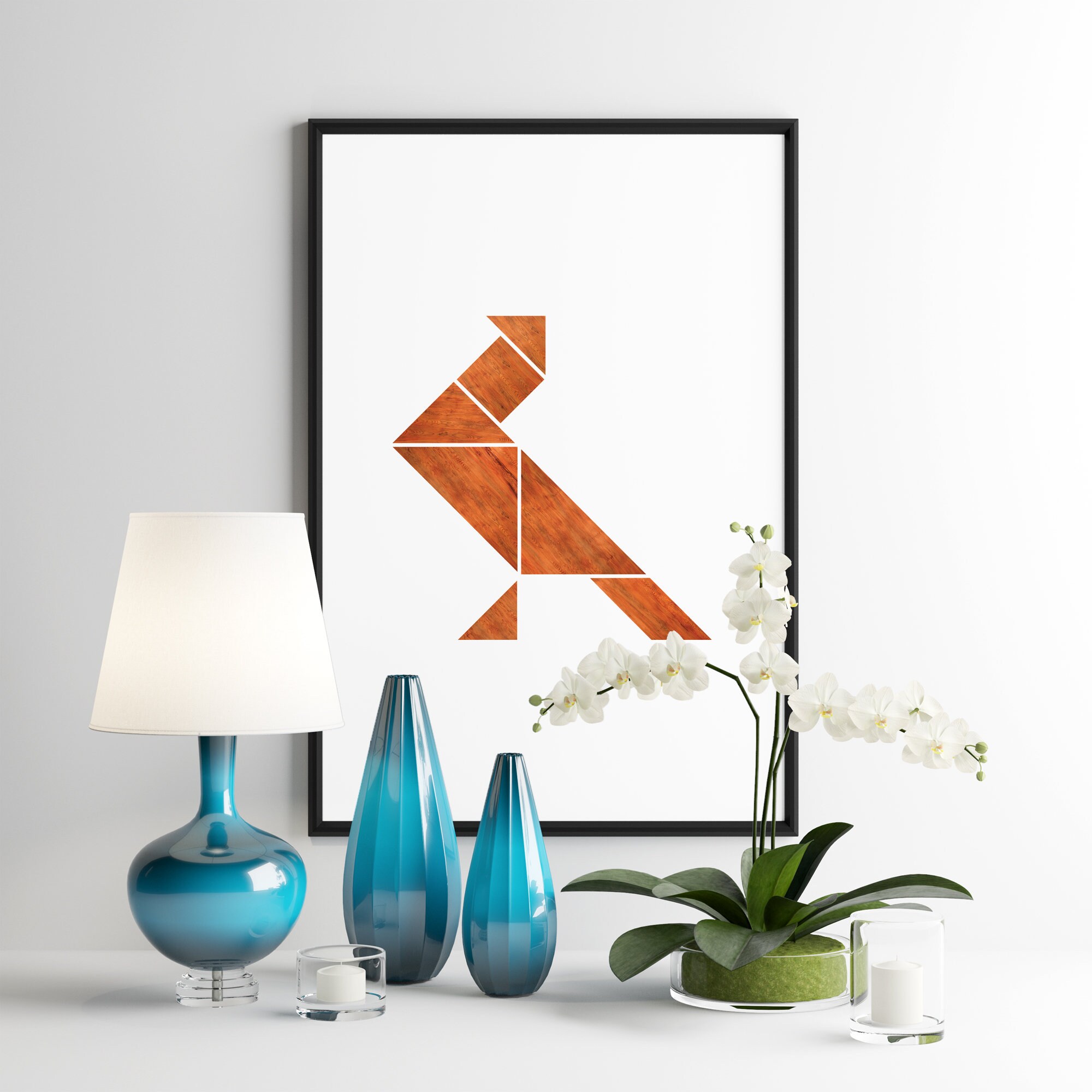 Pigeon Tangram Poster, Animal Posters, Digital Poster, Digital Posters ...