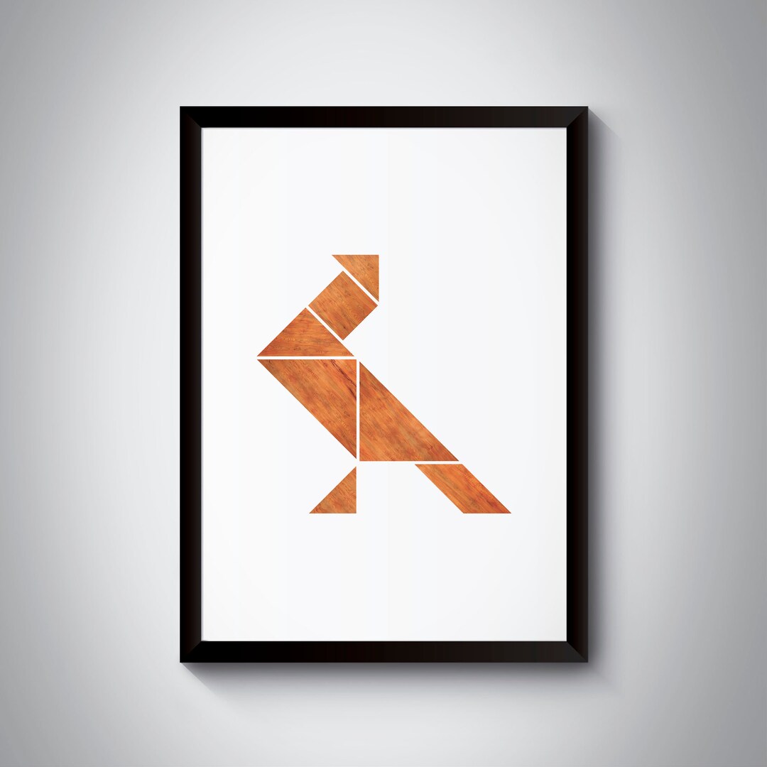 Pigeon Tangram Poster, Animal Posters, Digital Poster, Digital Posters ...