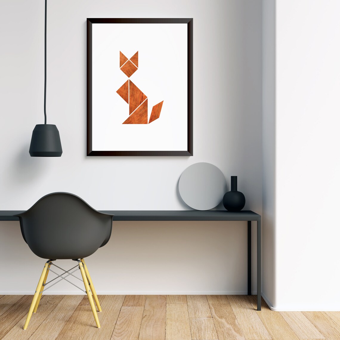 Cat Tangram Poster, Animal Posters, Digital Poster, Digital Posters ...