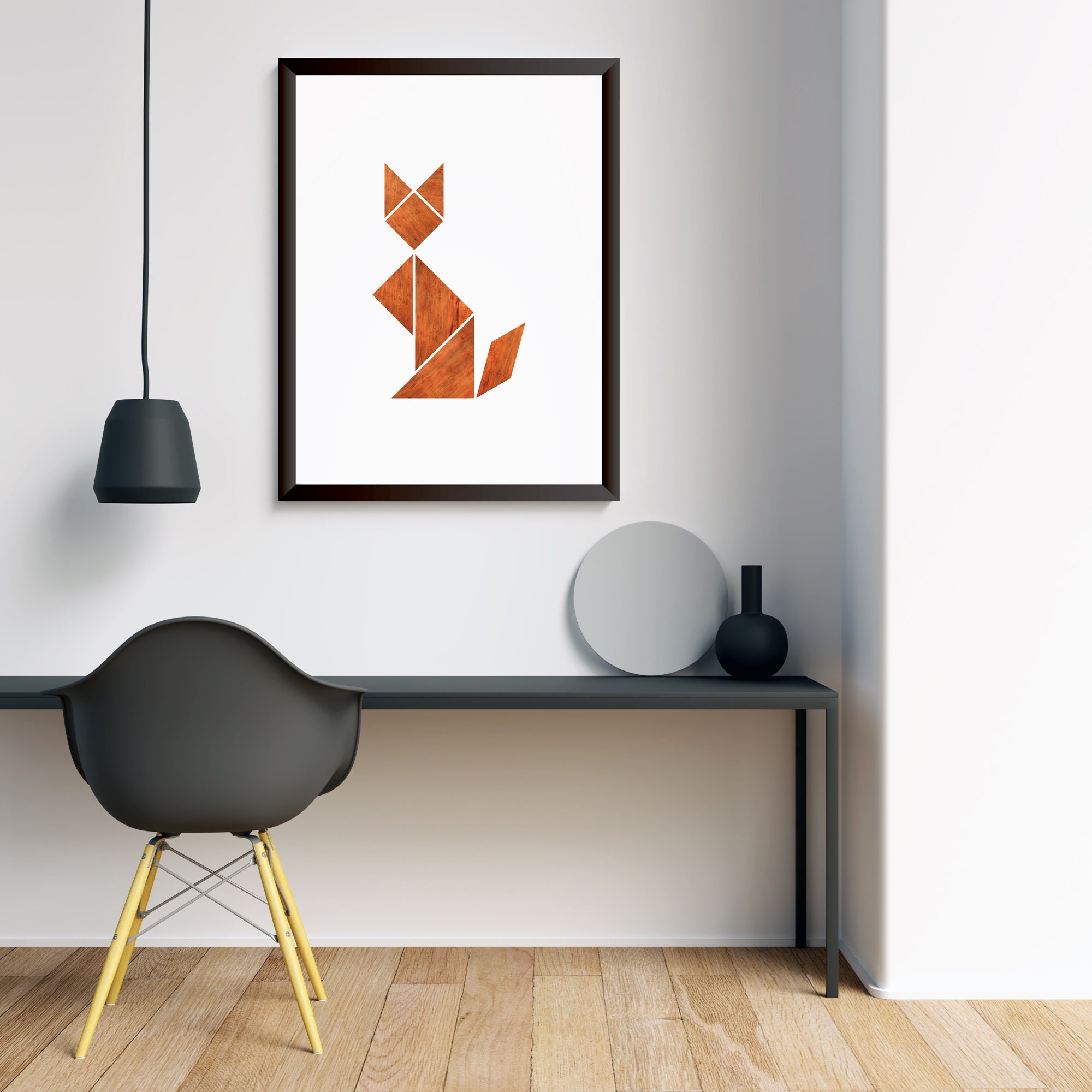 Cat Tangram Poster, Animal Posters, Digital Poster, Digital Posters ...