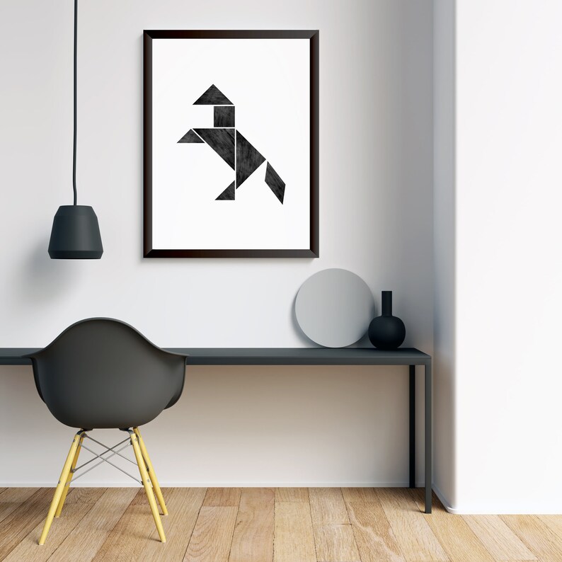 Horse Tangram Poster, Animal Posters, Digital Poster, Digital Posters ...