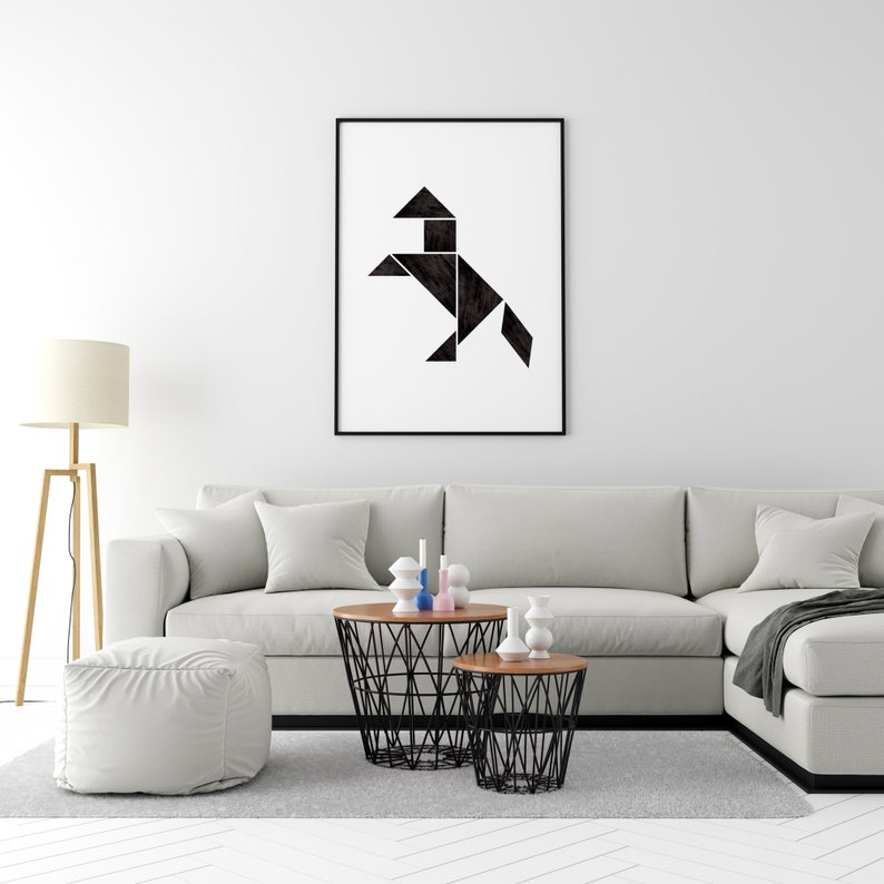 Horse Tangram Poster, Animal Posters, Digital Poster, Digital Posters ...