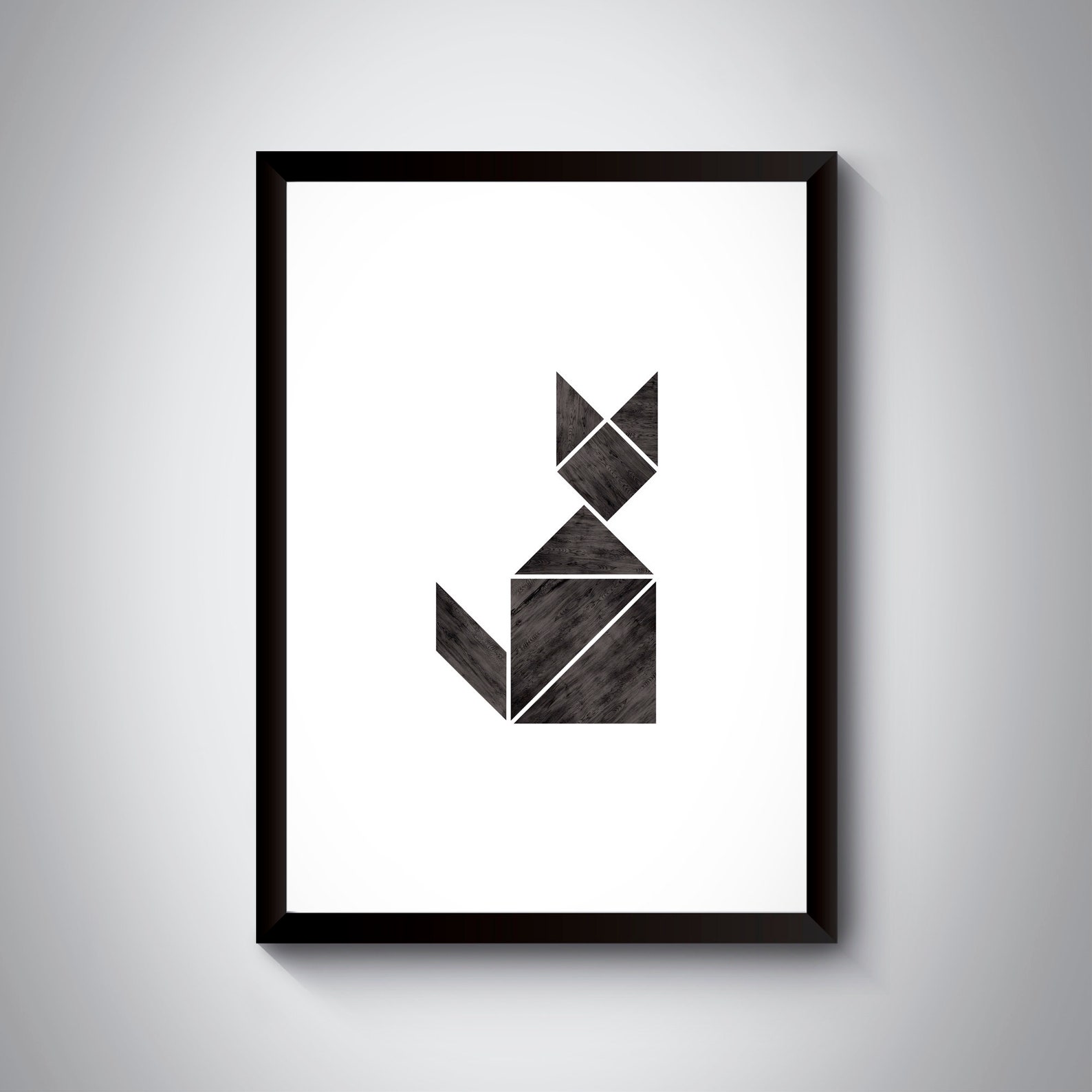 Cat Tangram Poster, Animal Posters, Digital Poster, Digital Posters ...