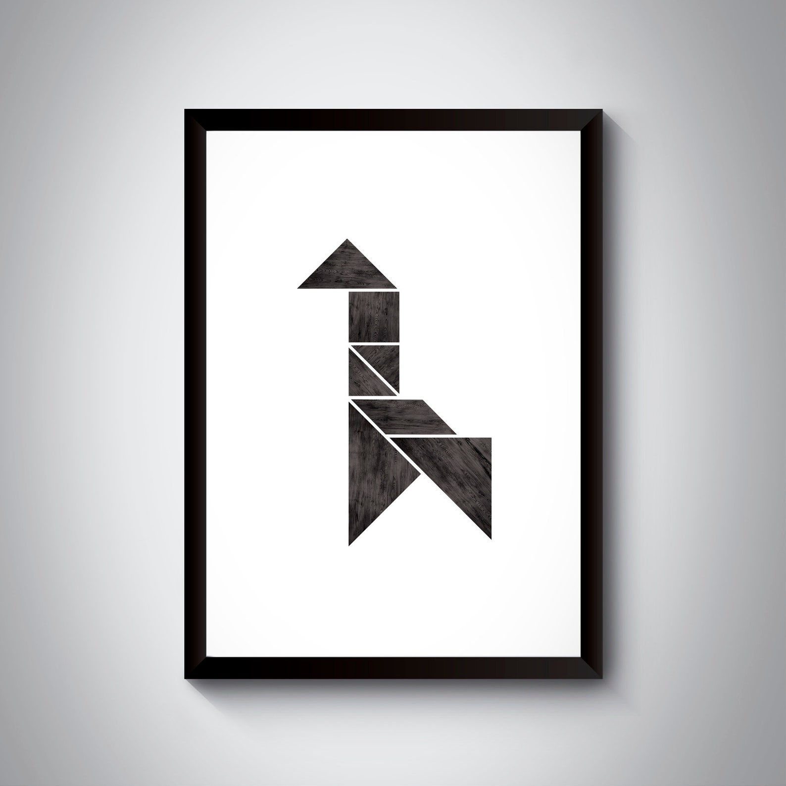 Giraffe Tangram Poster, Animal Posters, Digital Poster, Digital Posters ...