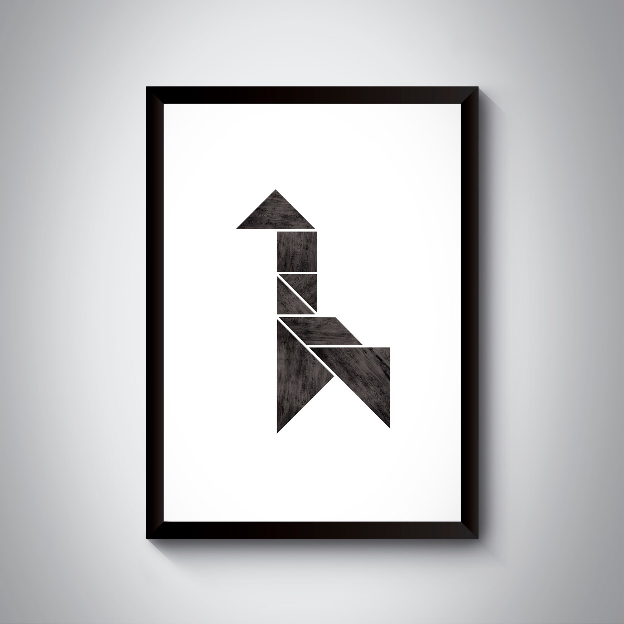 Giraffe Tangram Poster, Animal Posters, Digital Poster, Digital Posters ...