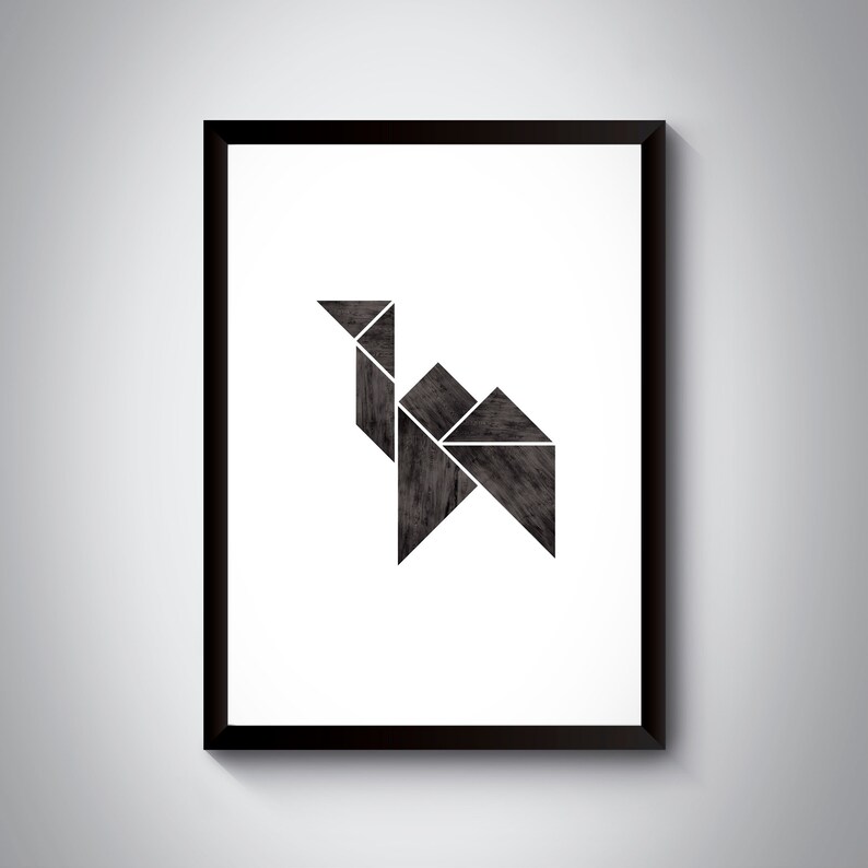 Camel Tangram Poster, Animal Posters, Digital Poster, Digital Posters ...
