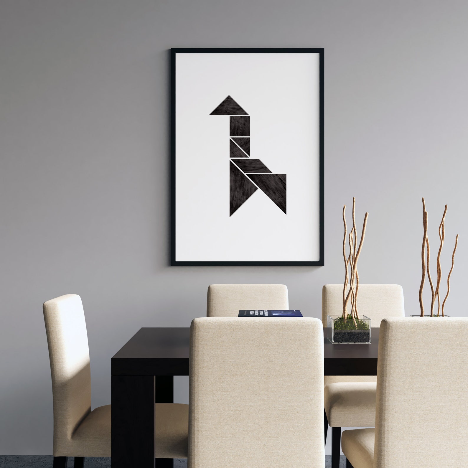 Giraffe Tangram Poster, Animal Posters, Digital Poster, Digital Posters ...