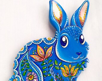 Folk Art Rabbit | Etsy