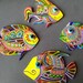 Handmade 4 Fish Artwork. Air Dry Clay Fish Wall Sculpture in - Etsy